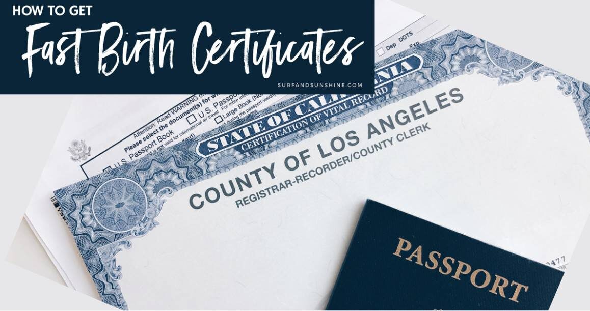 Fastest Way To Order Birth Certificate Online